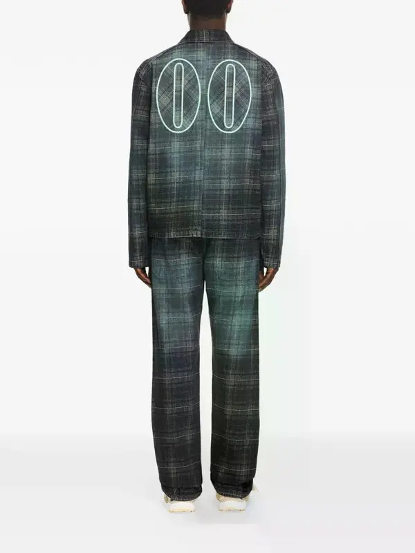 Off-White Check Jacquard Denim Jacket