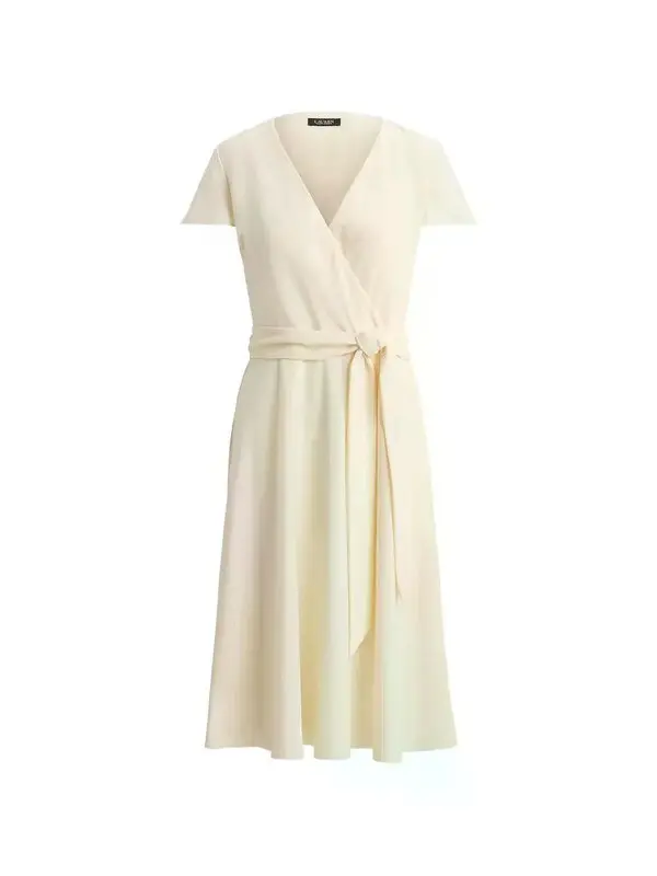 Ralph Lauren Belted Wrap Dress - Neutrals