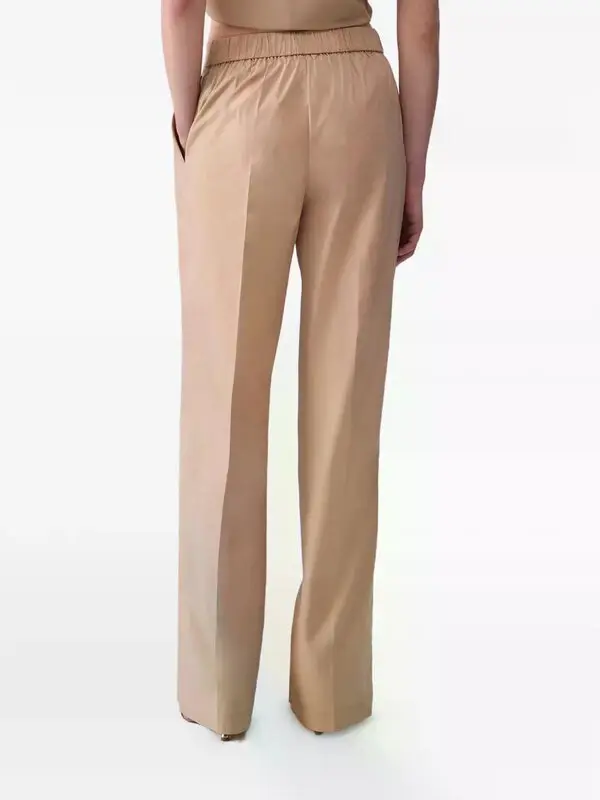 Liu Jo Pleated Trousers With Gold-tone Button Details - Neutrals