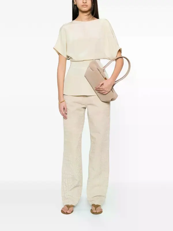 Tove Tieve Croc-effect Trousers