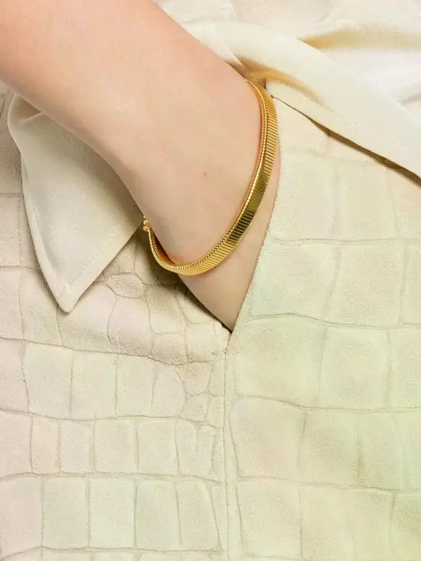 Tove Tieve Croc-effect Trousers