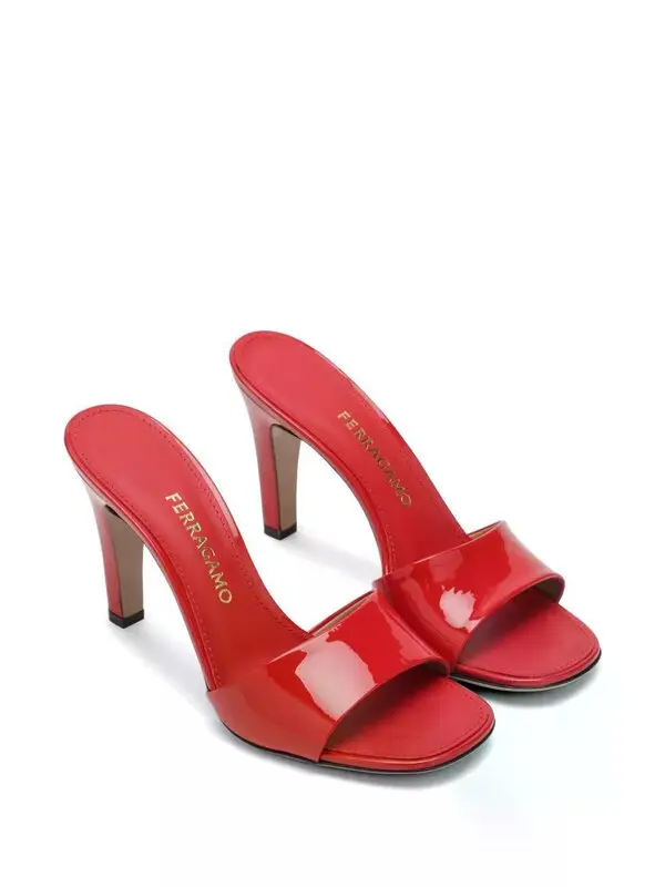 FERRAGAMO Stripe Detail Sandals - Red