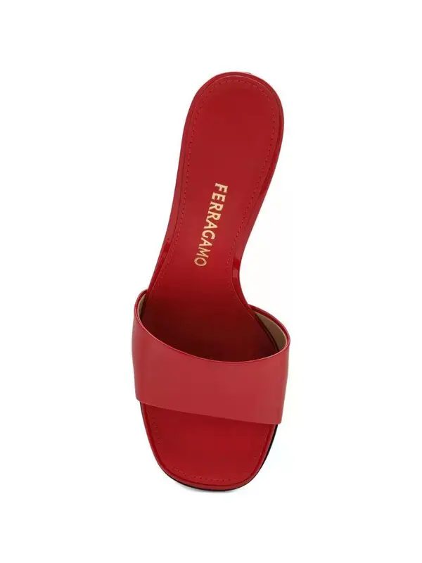 FERRAGAMO Stripe Detail Sandals - Red