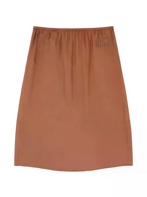 MAISON MARGIELA Elastic-waistband Midi Skirt - Brown