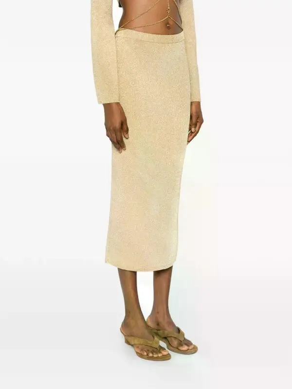 LESLIE AMON Sun Knit Midi Skirt