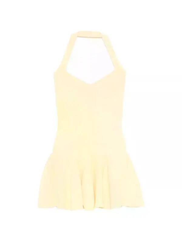Retrofete Laurenza Halterneck Mini Dress - Neutrals