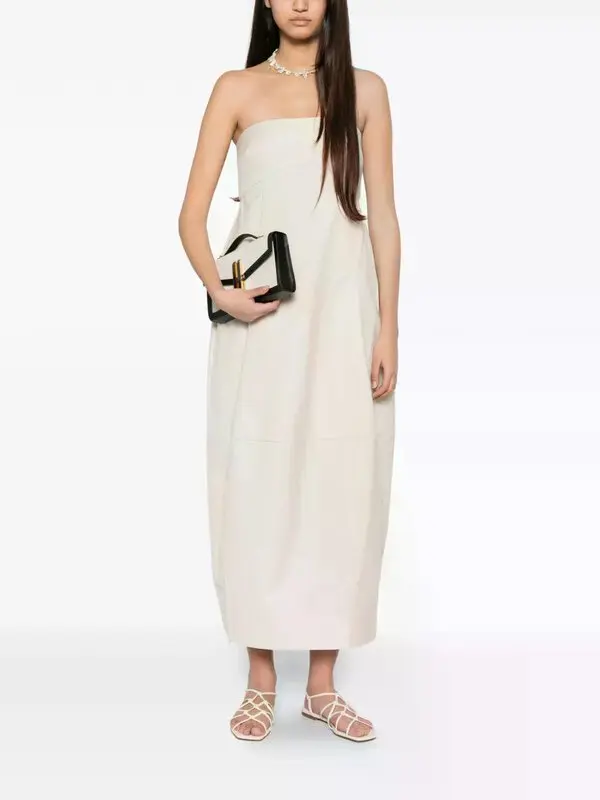 ST. AGNI Pleated Cocoon Dress