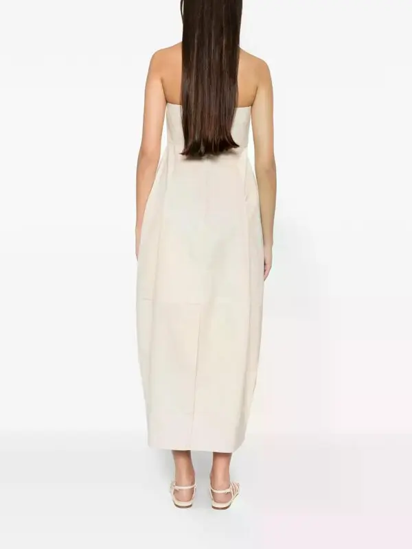 ST. AGNI Pleated Cocoon Dress