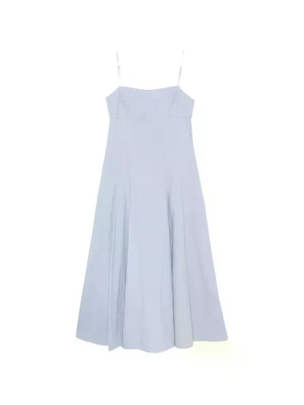 ST. AGNI Pleated Cotton Dress - Blue