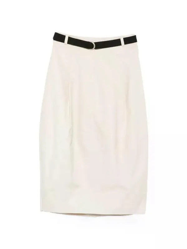 ST. AGNI Pleated Cocoon Skirt - Neutrals
