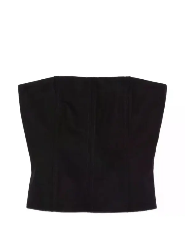 Veronique Leroy Strapless Zip-fastening Top - Black