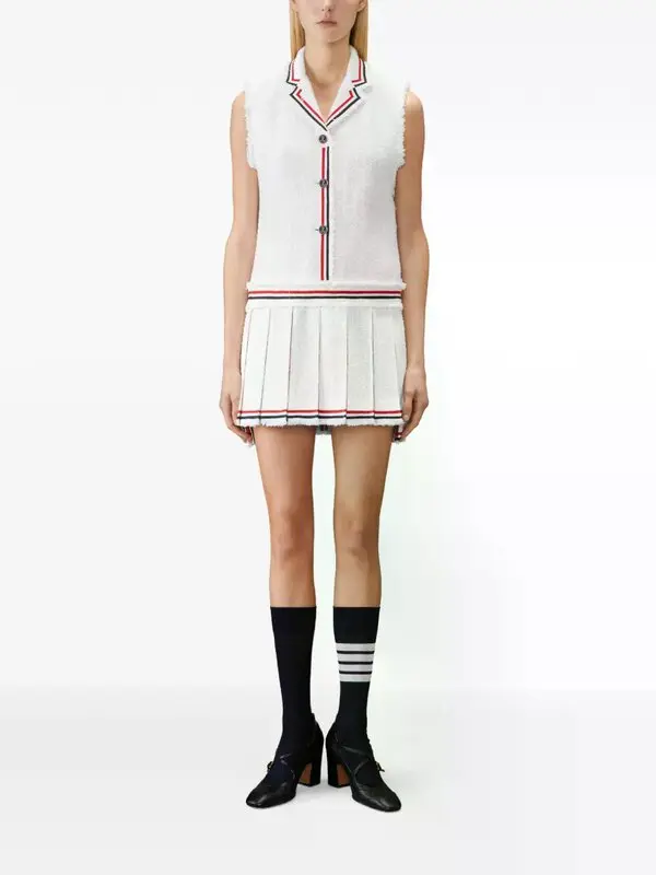 Thom Browne Tweed Pleated Sportcoat Dress