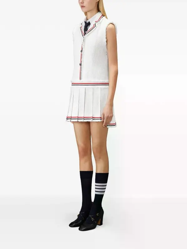Thom Browne Tweed Pleated Sportcoat Dress