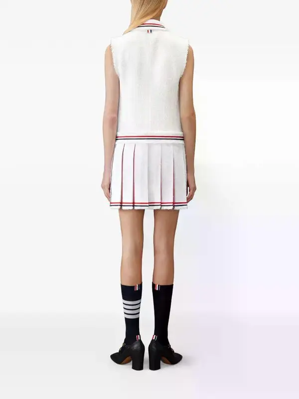 Thom Browne Tweed Pleated Sportcoat Dress