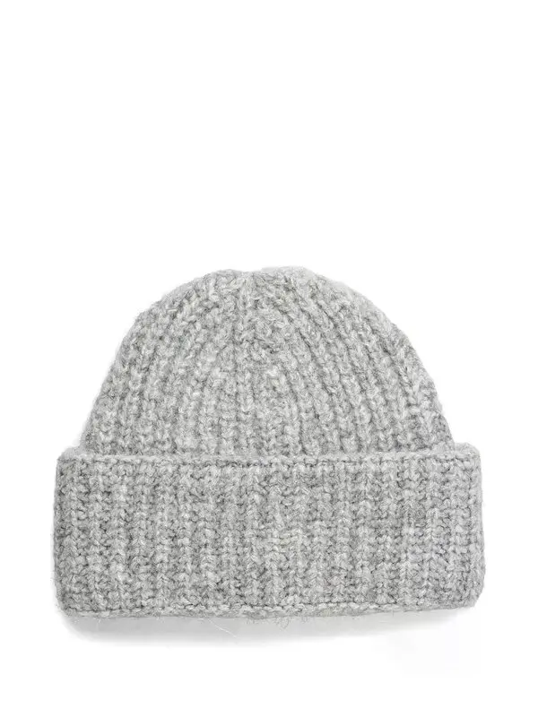 Liu Jo Ribbed-knit Beanie Hat - Grey