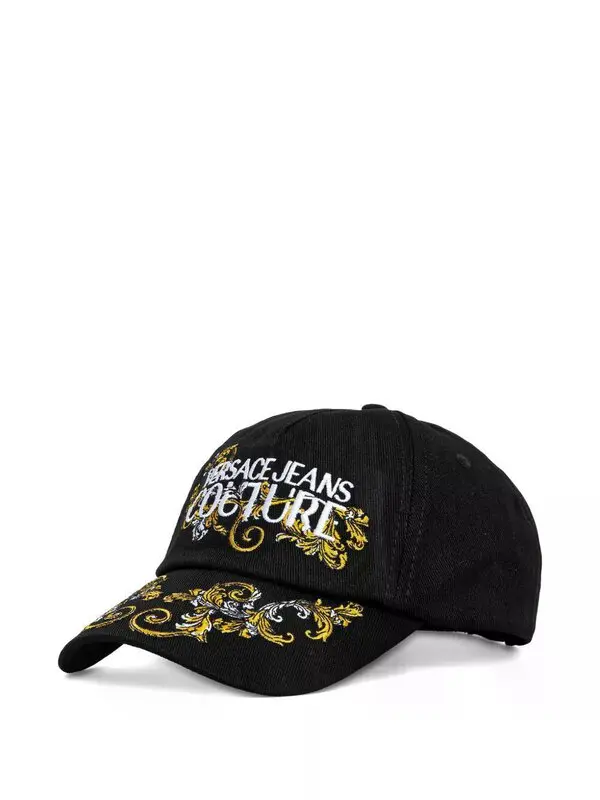 Versace Baroque-print Baseball Cap - Black