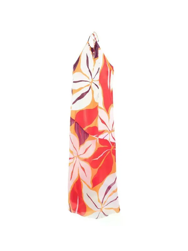 CALA DE LA CRUZ Accasia Floral-print Maxi Dress - White