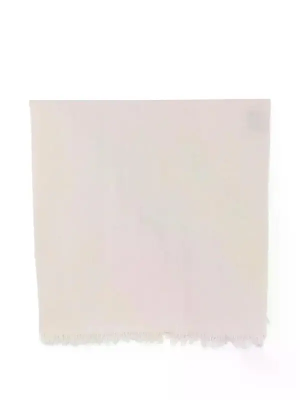 PRIVATE 0204 Frayed Cashmere Scarf - Neutrals