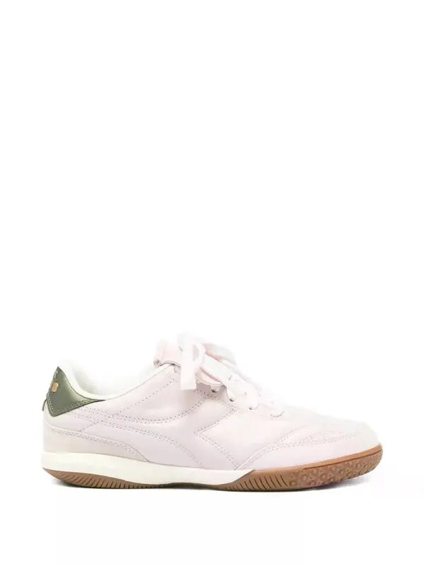 DIADORA Logo-embroidered Leather Sneakers - Pink