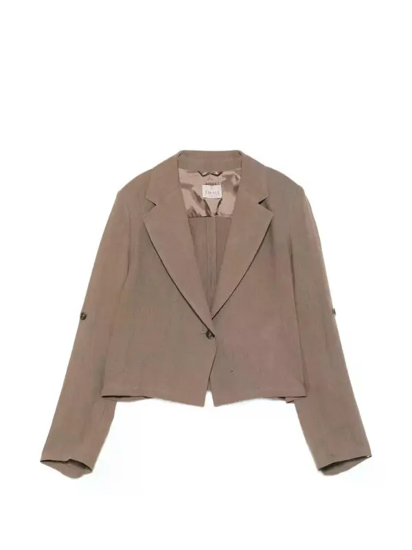 Marella Linen Cropped Jacket - Neutrals
