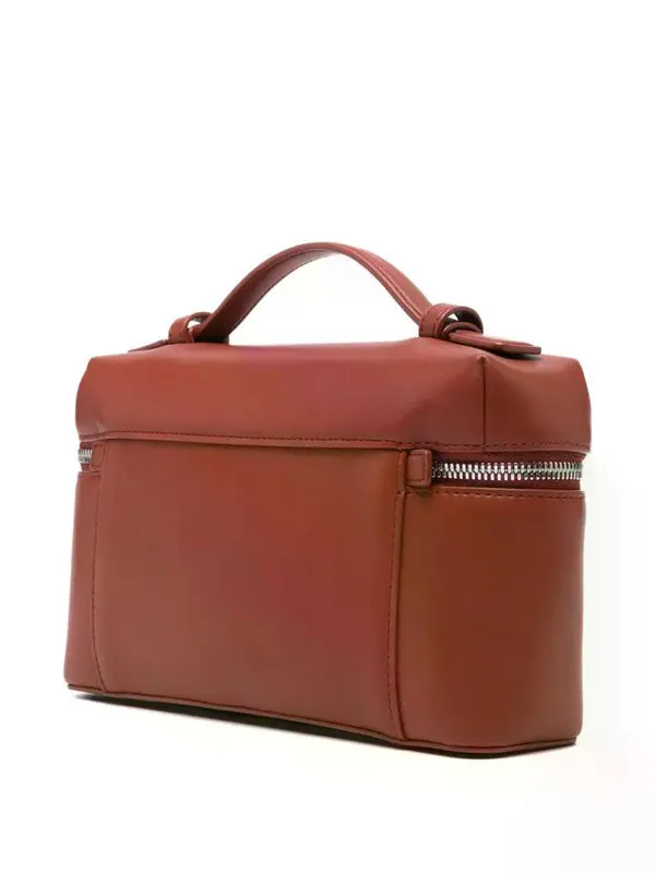 Emporio Armani Logo-print Leather Tote Bag - Brown