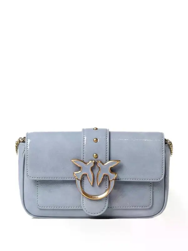 Pinko Love Birds Patent Shoulder Bag