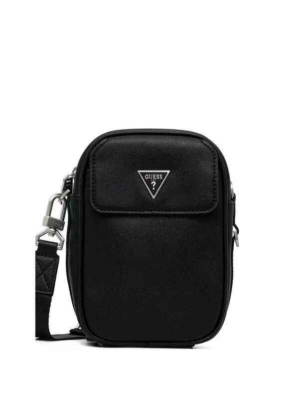 Guess Milano Logo-plaque Cross Body Bag - Black