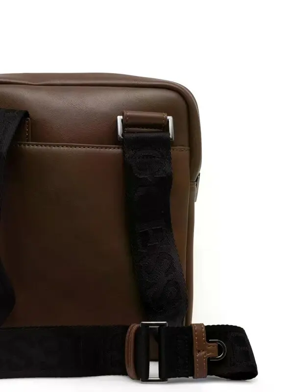 Guess Logo-plaque Zip-around Crossbody Bag - Brown