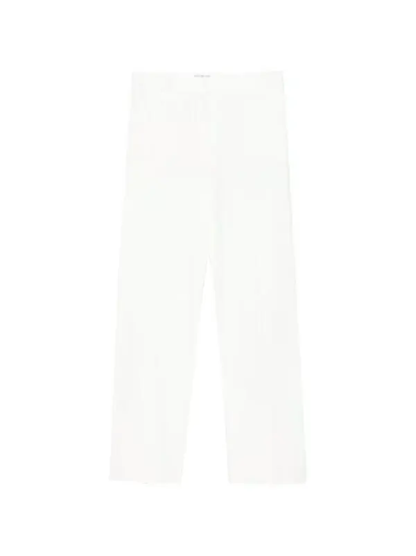 Marella Palace Pressed-crease Wide-leg Trousers - White