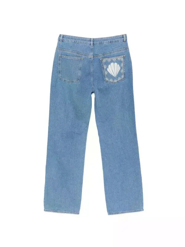 PENNYBLACK Shell-embroidered Straight-leg Jeans