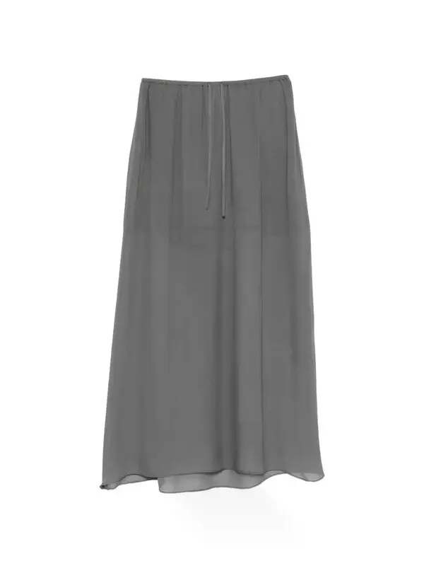 SAMSOE SAMSOE Samika Drawstring Sheer-finish Skirt - Grey