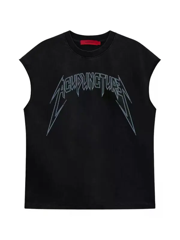 ACUPUNCTURE 1993 Stud-embellished Logo-print T-shirt