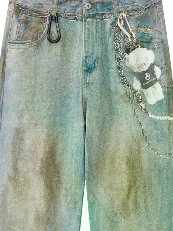ACUPUNCTURE 1993 Distressed Chain-link Jeans