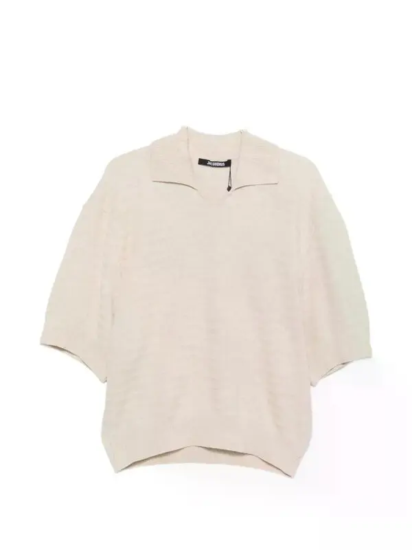Jacquemus V-neck T-shirt - Neutrals