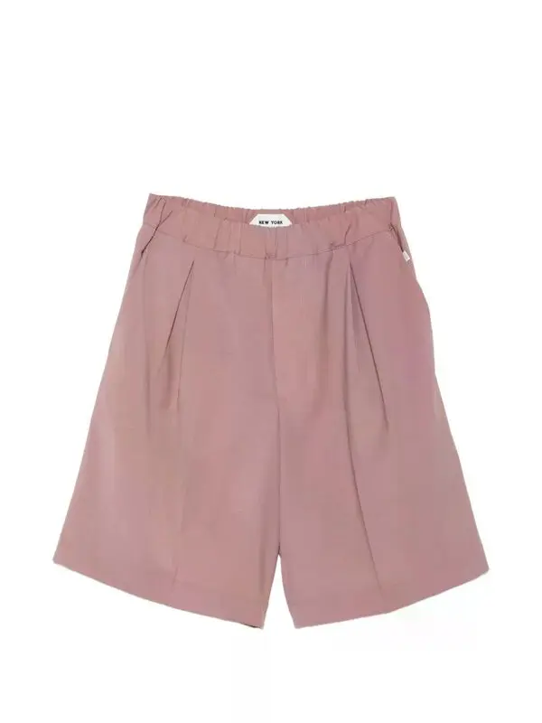 NEW YORK RESIDENT Pleated Elasticated-waist Shorts