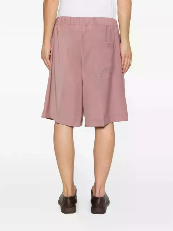 NEW YORK RESIDENT Pleated Elasticated-waist Shorts