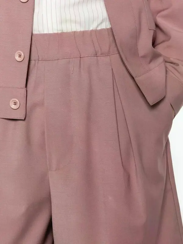 NEW YORK RESIDENT Pleated Elasticated-waist Shorts