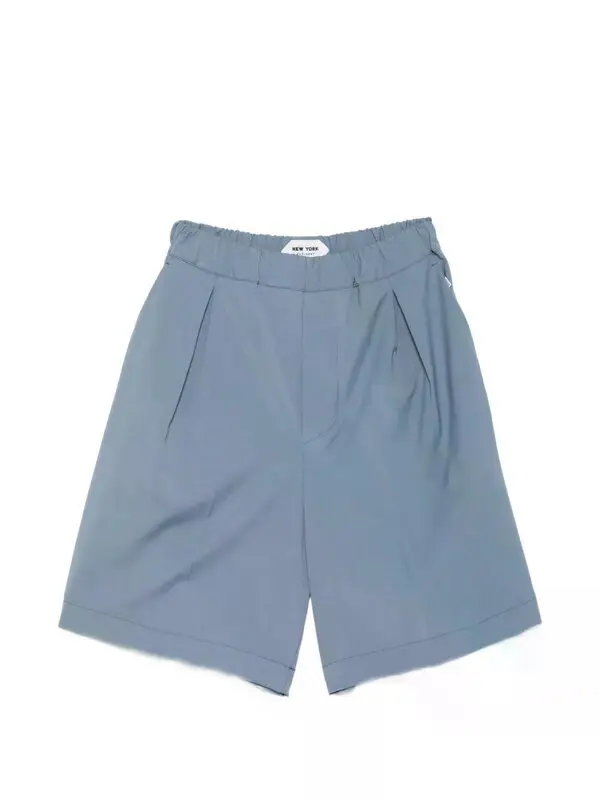 NEW YORK RESIDENT Pleated Elasticated-waist Shorts