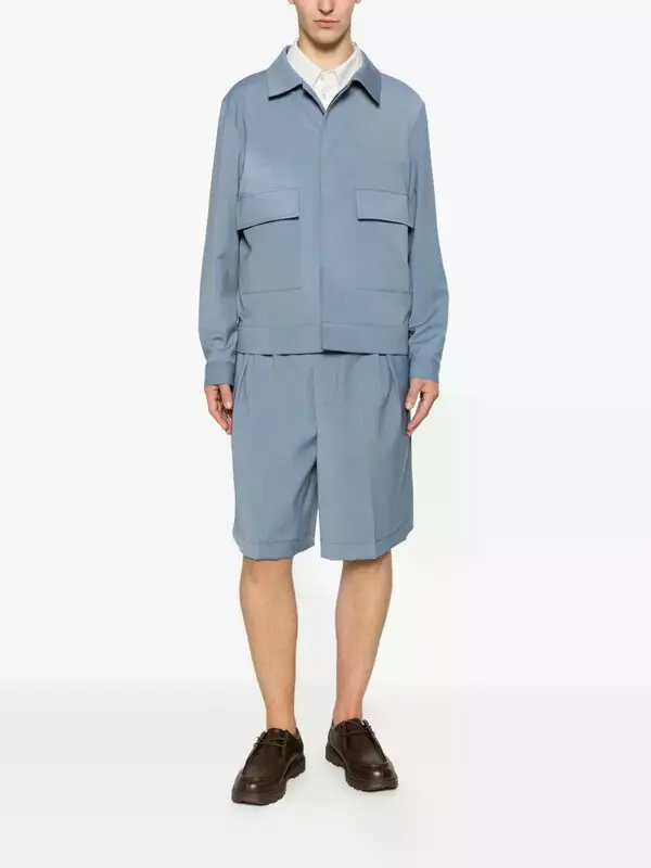 NEW YORK RESIDENT Pleated Elasticated-waist Shorts