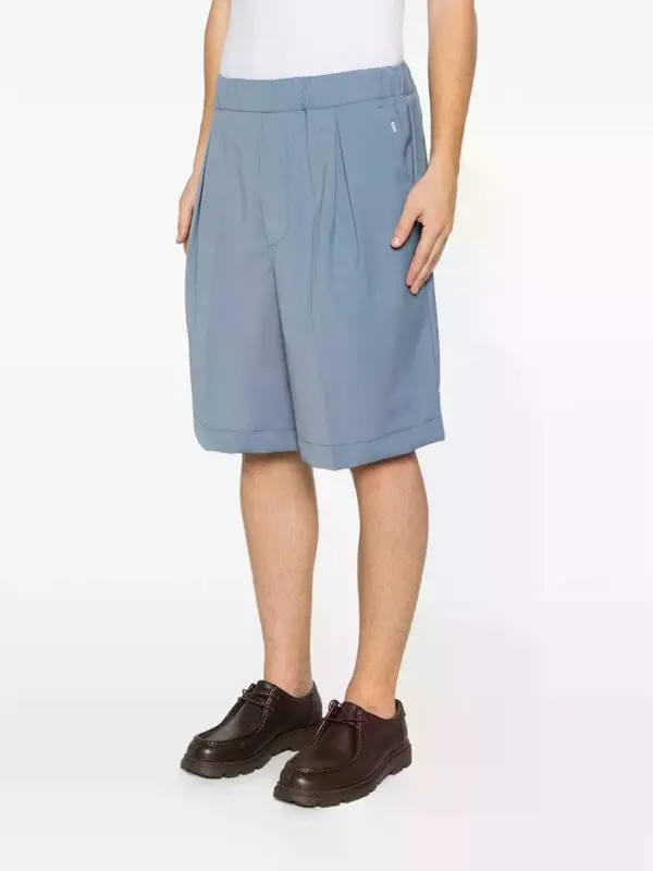 NEW YORK RESIDENT Pleated Elasticated-waist Shorts