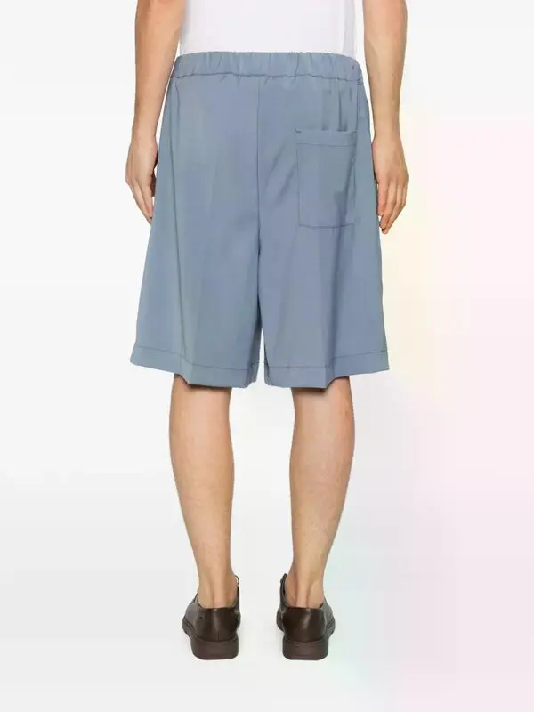 NEW YORK RESIDENT Pleated Elasticated-waist Shorts