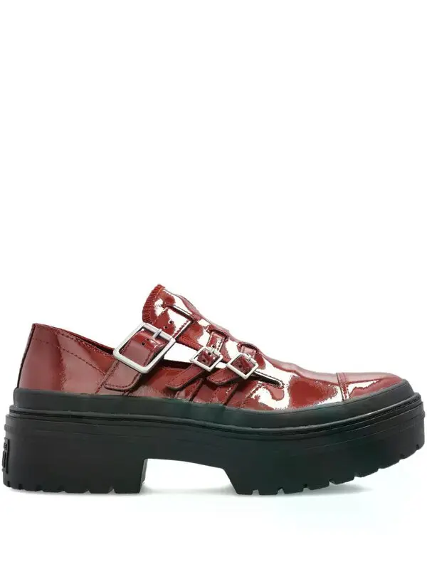 CONVERSE Buckle Flat Pumps - Red