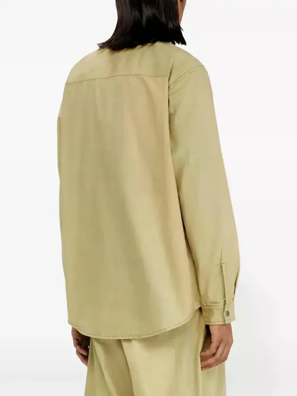 DIESEL® Oval D Zip-up Shirt - Neutrals