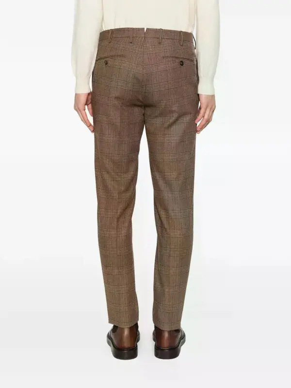 Incotex Check Trousers - Brown