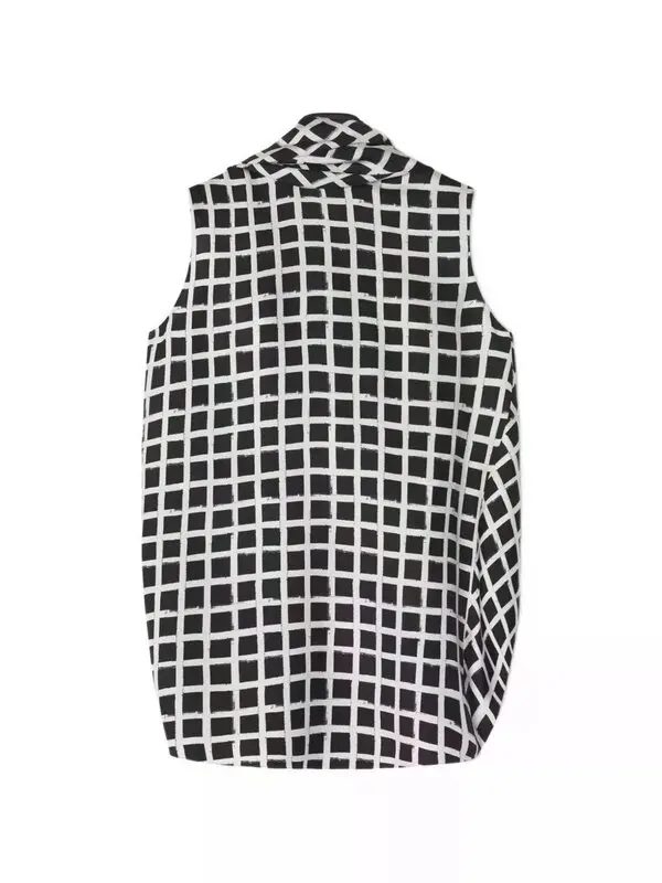 LANVIN Check-pattern Sleeveless Top