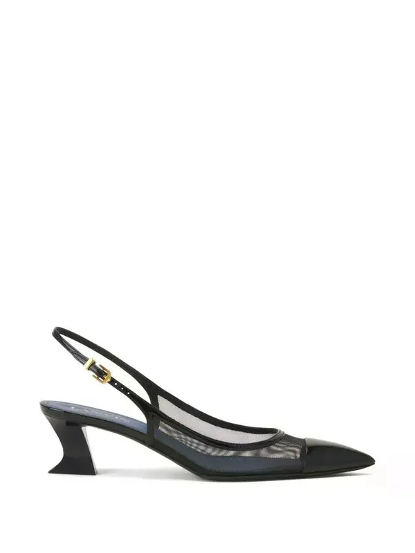 LANVIN Point-toe Slingback Pumps - White