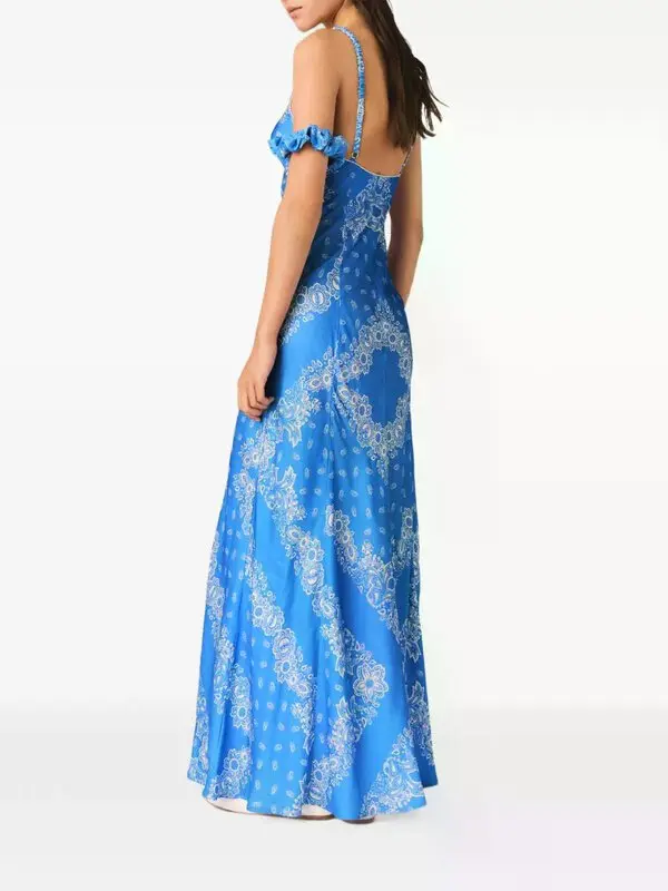 Maje Graphic Bandana Print Maxi Dress