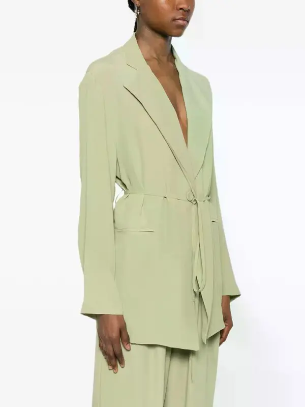 Sú Belted Peak-lapel Blazer