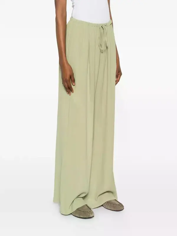 Sú Drawstring Palazzo Pants - Green