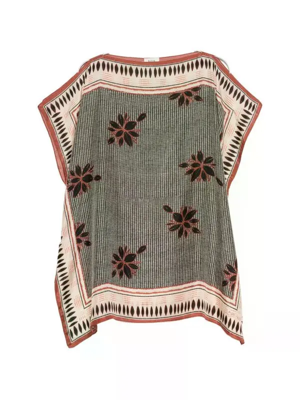 DIEGA Geometric-pattern Tunic - Neutrals